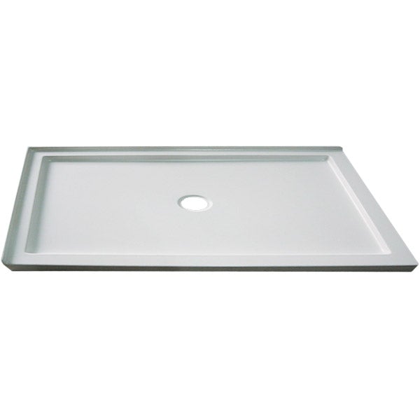 Aleka 32" x 60" Corner Shower Base with Middle Drain
